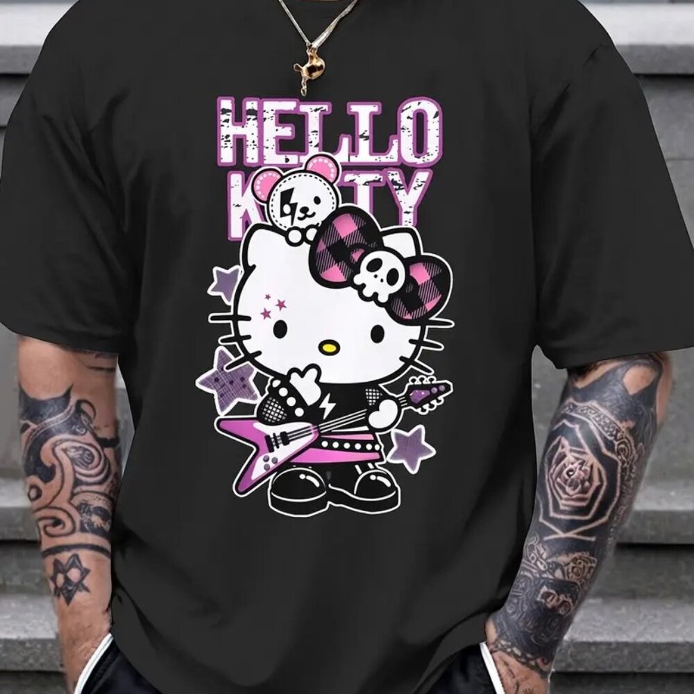 Hello Kitty Men's Rocking Kitty Shirt - Gem